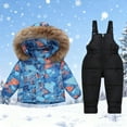 Ahabrexf Kids Snow Pants,Kids Ski Suit Down Jacket Overalls Winter ...