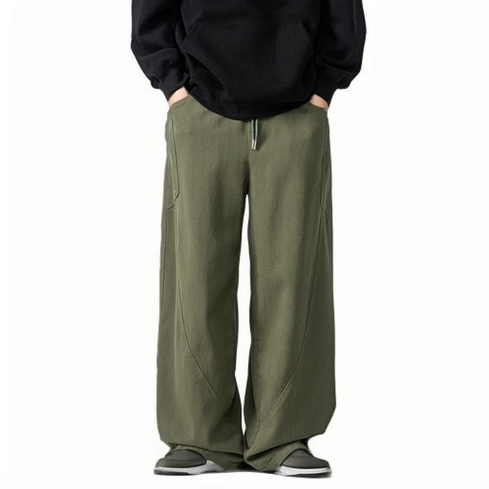 Ahabrexf Man Solid Color Return to The Ancients Droop Drawstring ...