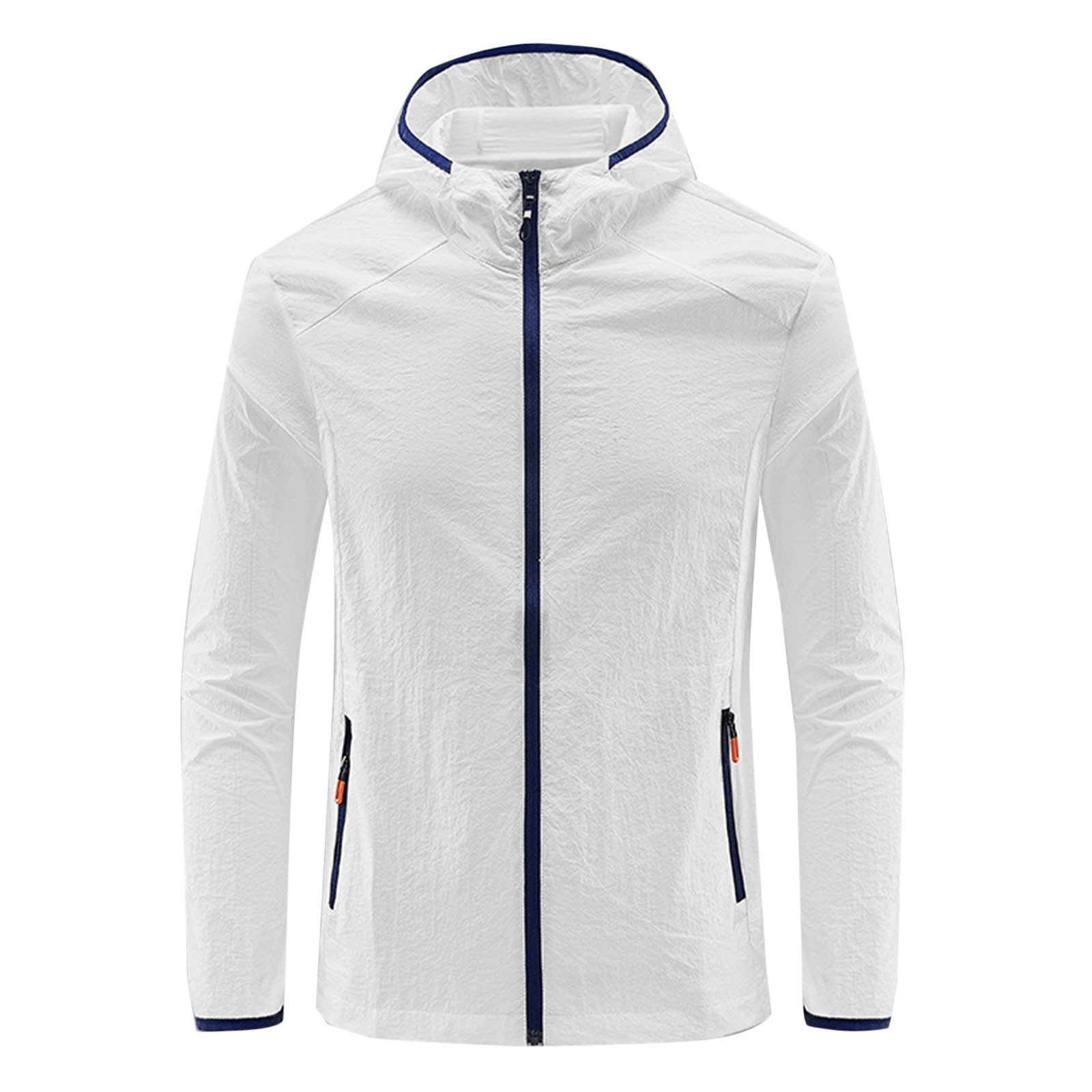 Ahabrexf Men Solid Color Hooded Outdoors Super Thin Ventilate Lce Silk ...