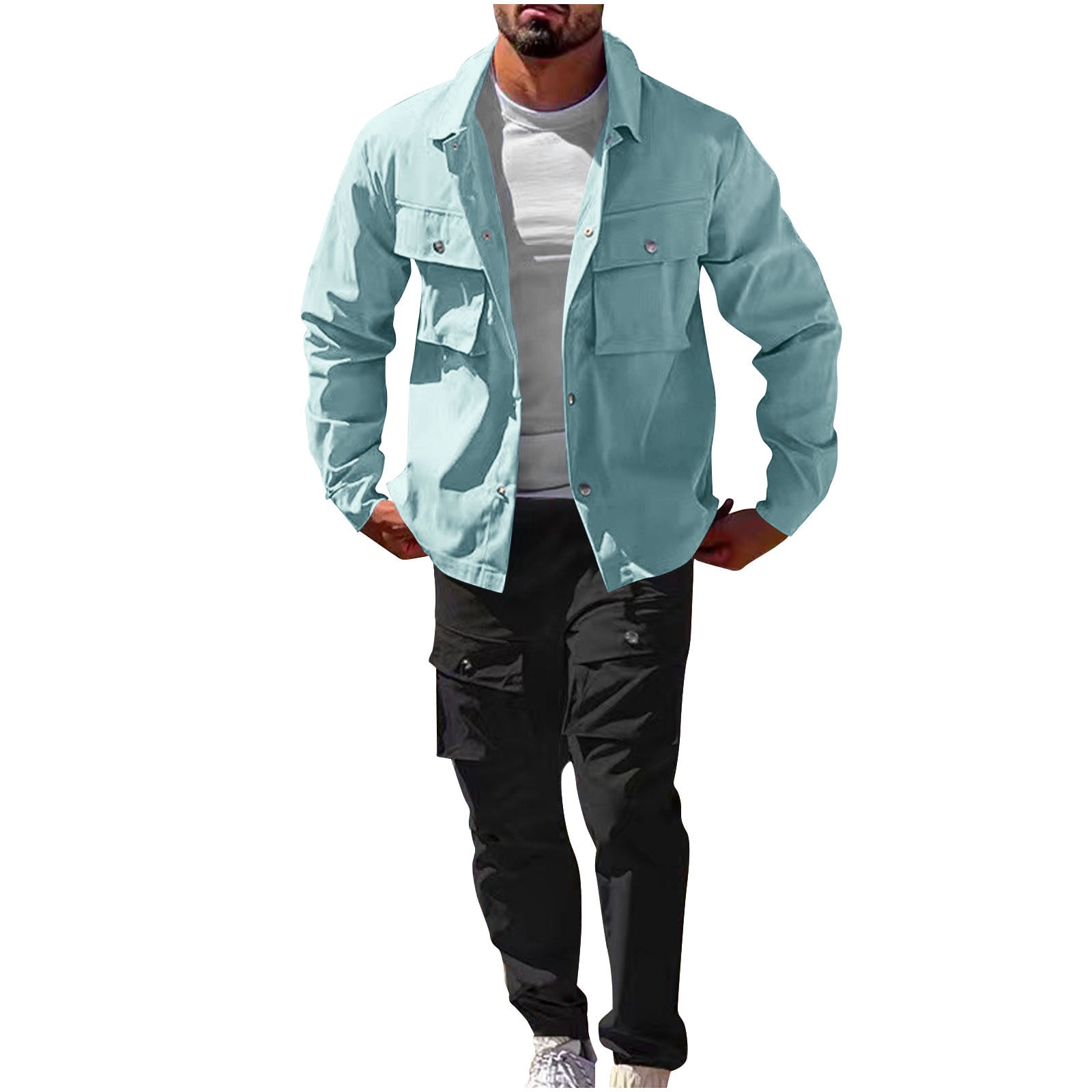 Ahabrexf Men's Casual Oversize Solid Color Drawstring Trouser Long ...