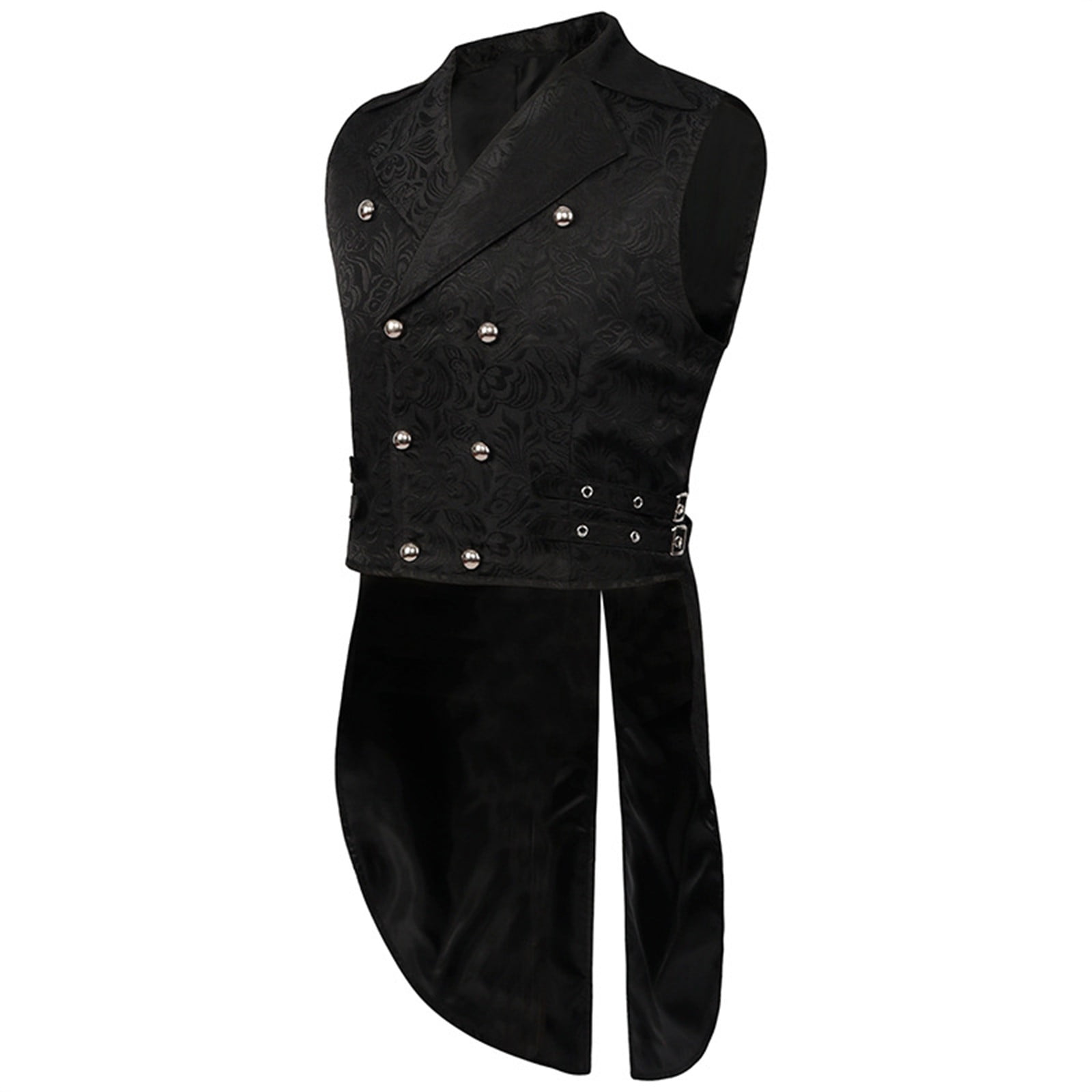 Ahabrexf Coat, Men's Gothic Medieval Slim Coat with Standing High ...