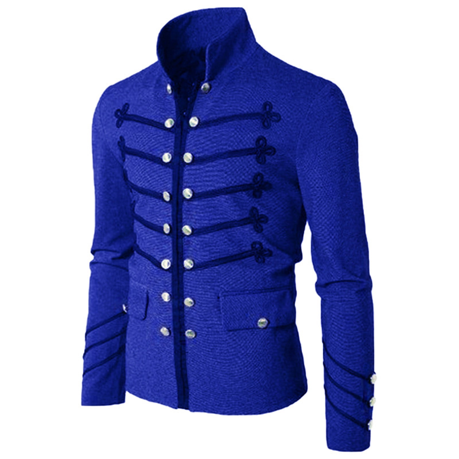 Ahabrexf Men's Medieval Costume Solid Halloween Jacket Cardigan Men's ...