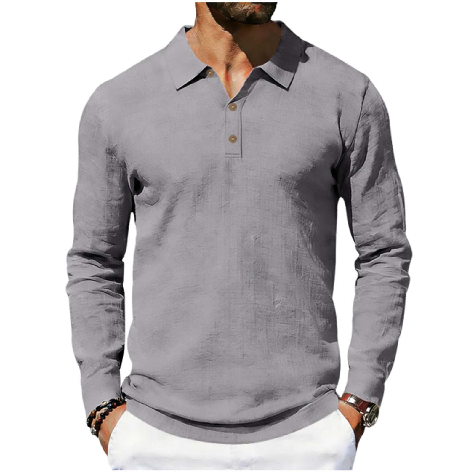 Ahabrexf Men's Short Sleeve Button Up Shirt Casual Standing Collar ...