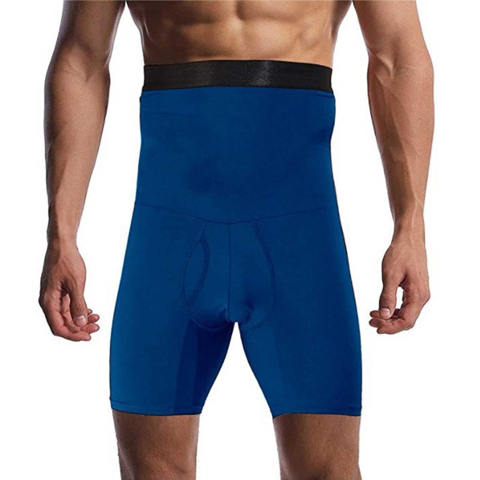 Ahabrexf Mens Casual Shorts, Solid Color High-Waist Training Tight ...