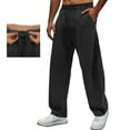 Ahabrexf Mens Sweat Pants,Fashion Drawstring Elastic Waist Solid Color ...