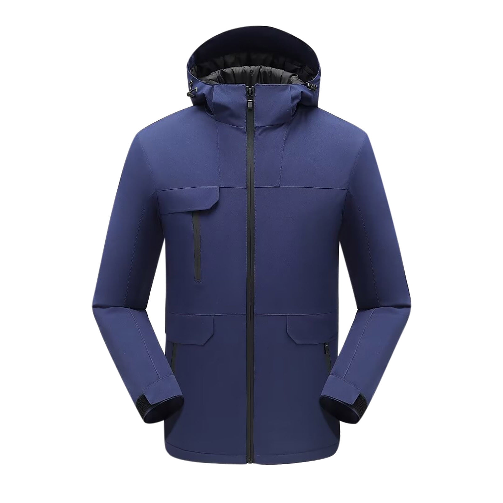 Ahabrexf Mens Jackets Casual, Solid Color 3 Prevention Down Insulated ...