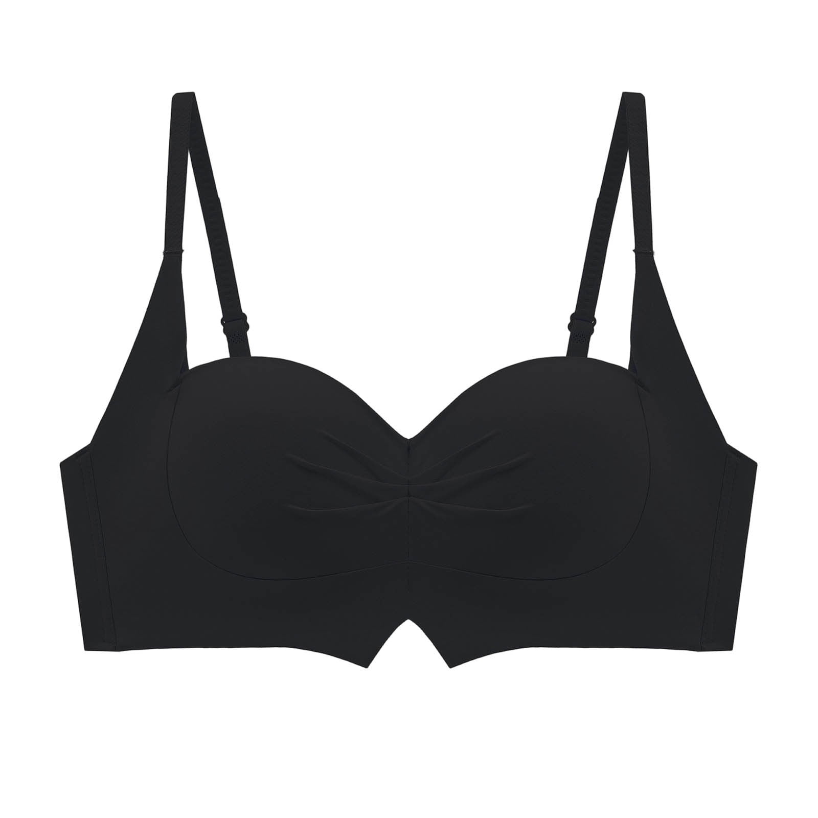 Ahabrexf Wireless Push Up Bras for Women,Solid Color No Steel Ring ...