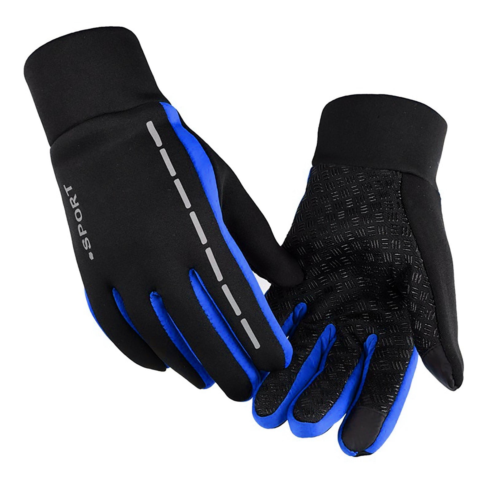 Ahabrexf Gloves for Women Reflective Zipper Gloves Thick Warm Windproof ...