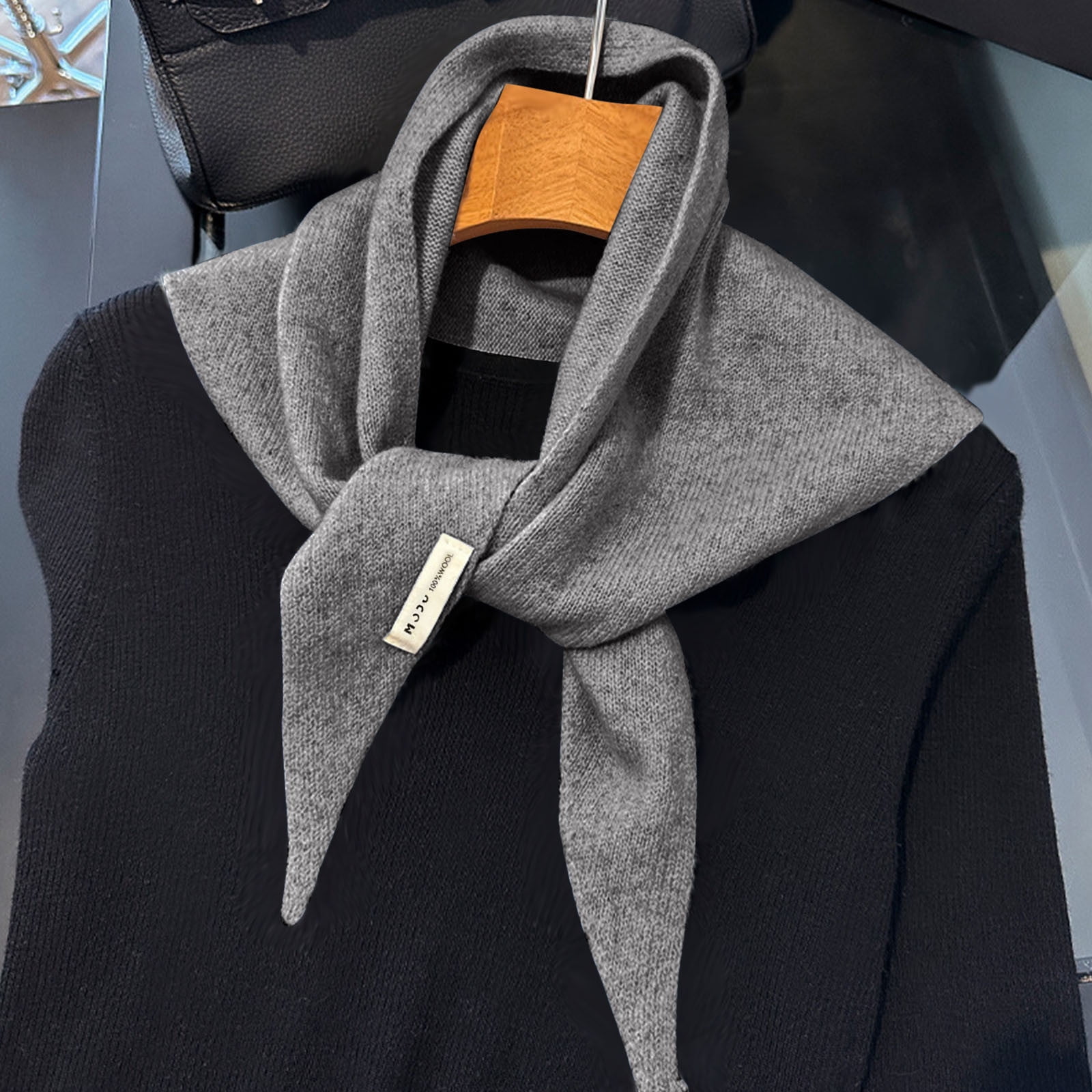 Ahabrexf Scarves for Women,Fashion Winter Warmth Triangular Shawl Scarf ...