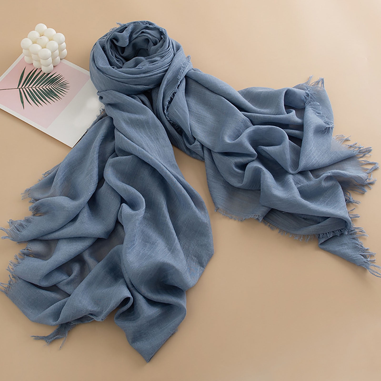 Ahabrexf Scarves for Women,Solid Color Lightweight Versatile Shawl for ...