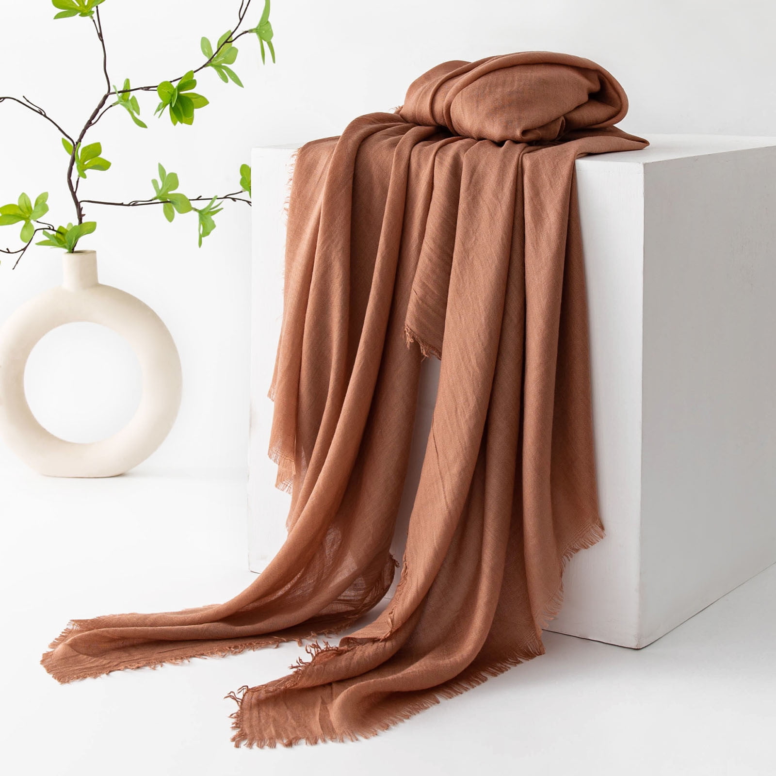 Ahabrexf Scarves for Women,Solid Color Lightweight Versatile Shawl for ...