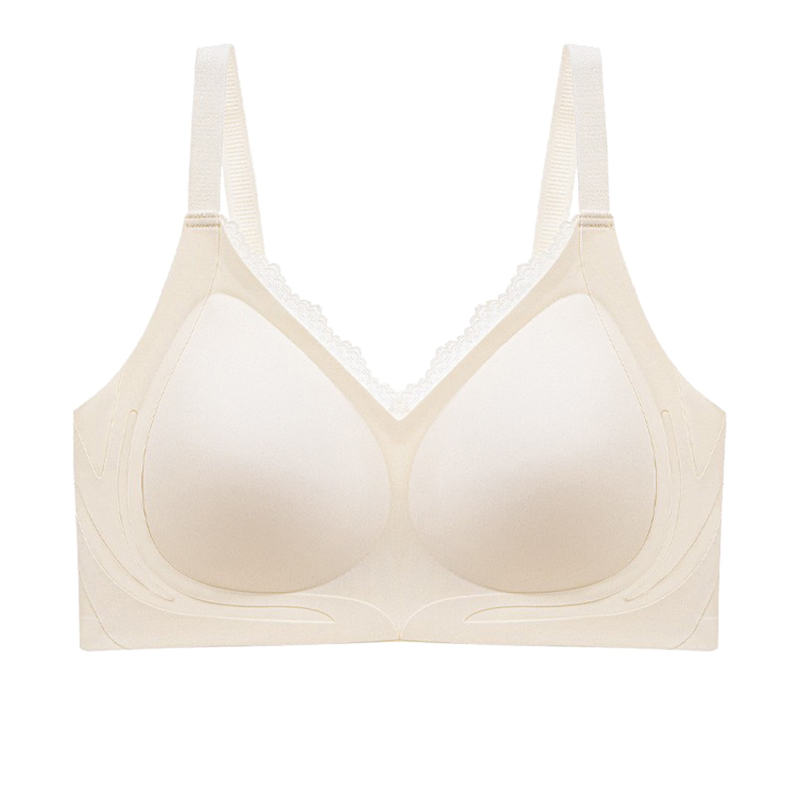 Ahabrexf Seamless Bras for Women,Solid Color Lace Splicing Sling Design ...