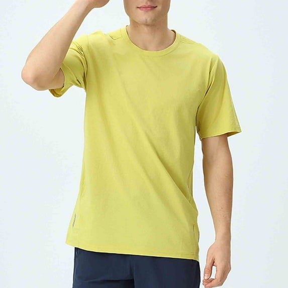 Ahabrexf Short Sleeve Top, Men's Performance Athletic Tee for Running ...