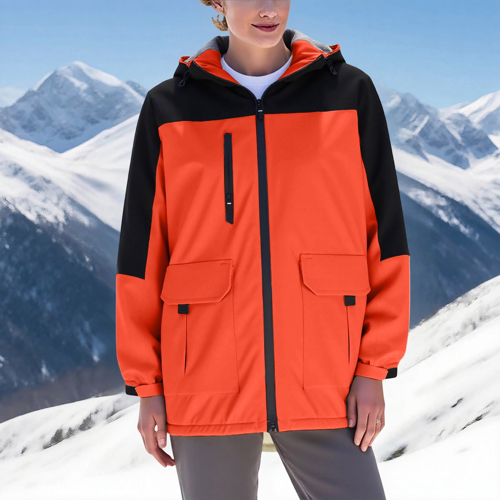 Ahabrexf Long Sweaters for Women, Warm Winter Snow Ski Jacket ...