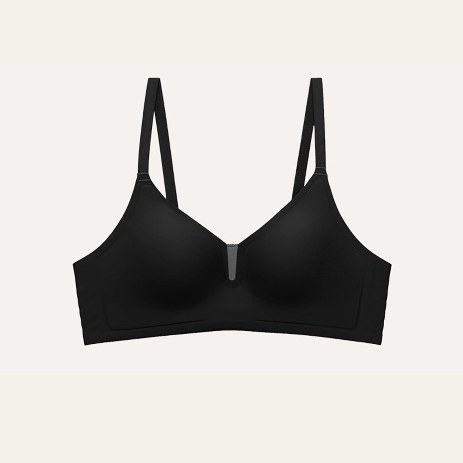 Ahabrexf Women's Sports Bras High Support Plus Size Wireless Fixed Cup ...