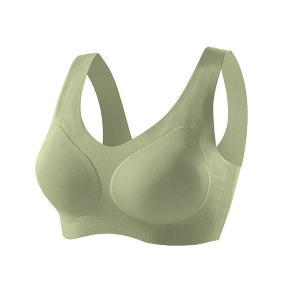 Ahabrexf Sports Bras for Women,Seamless Wirefree Yoga Bra with ...