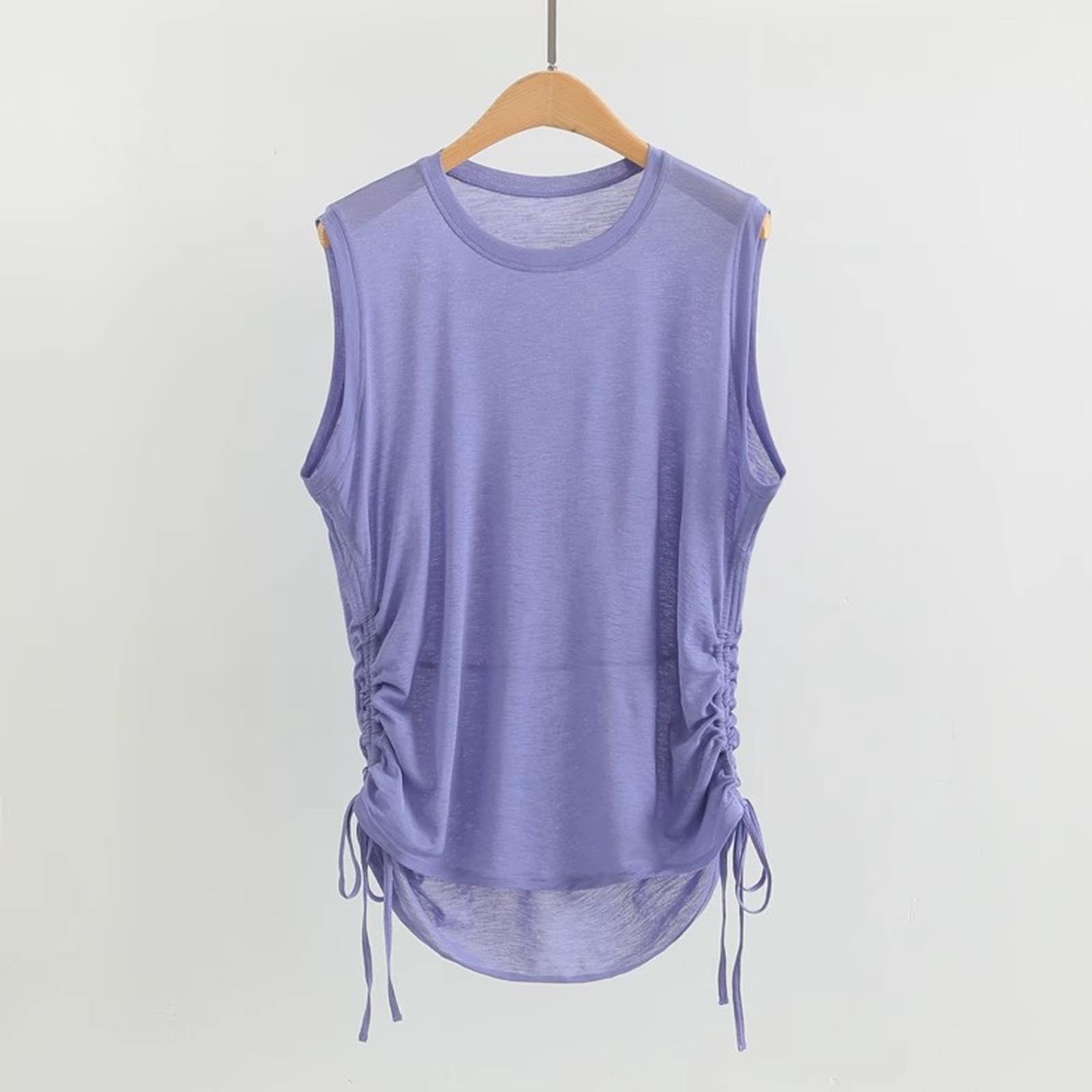 Ahabrexf Summer Shirts for Women, Lightweight Sleeveless Athletic Top ...