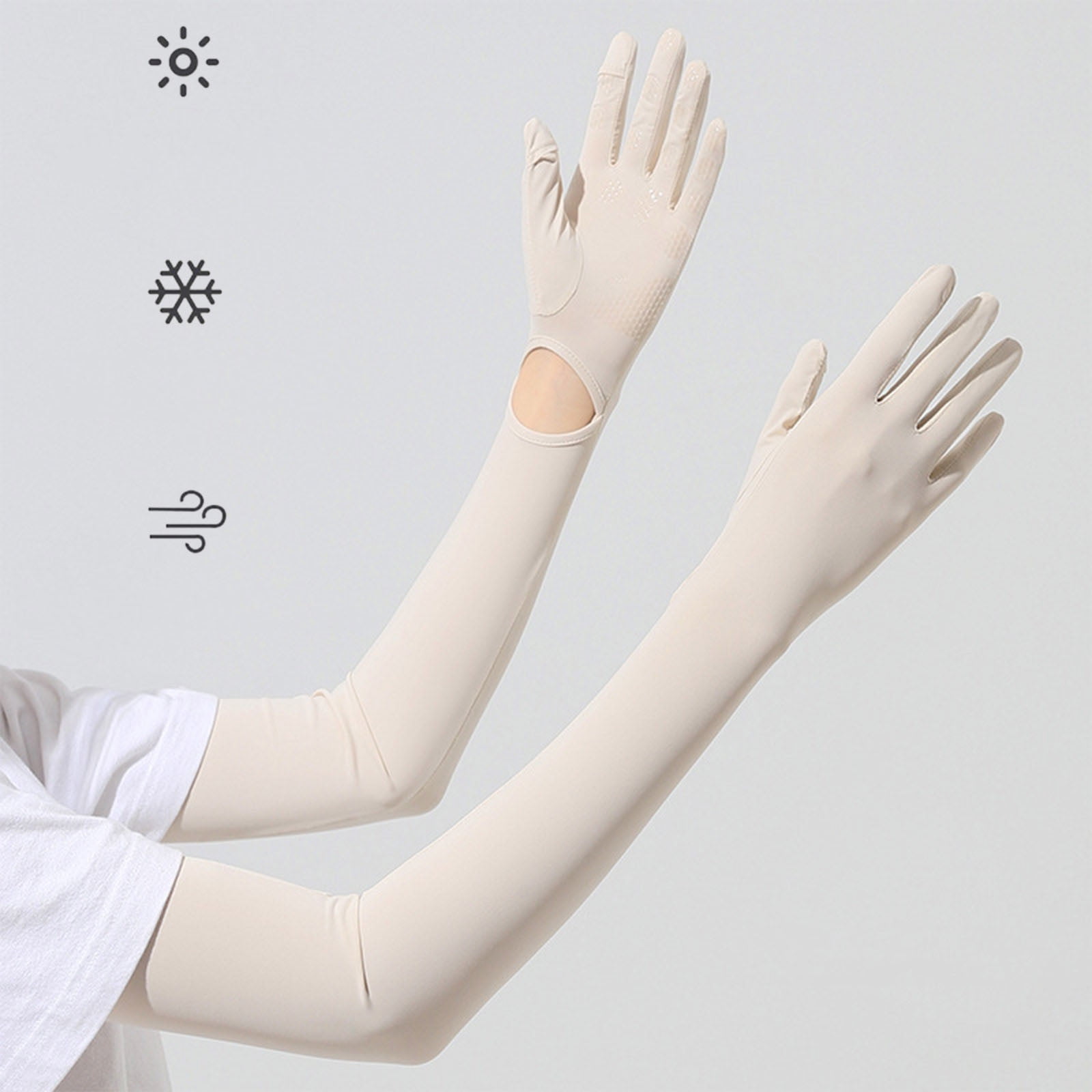 Ahabrexf Sun Protection Sleeves, Women's Upf Arm Sleeves for Outdoor ...