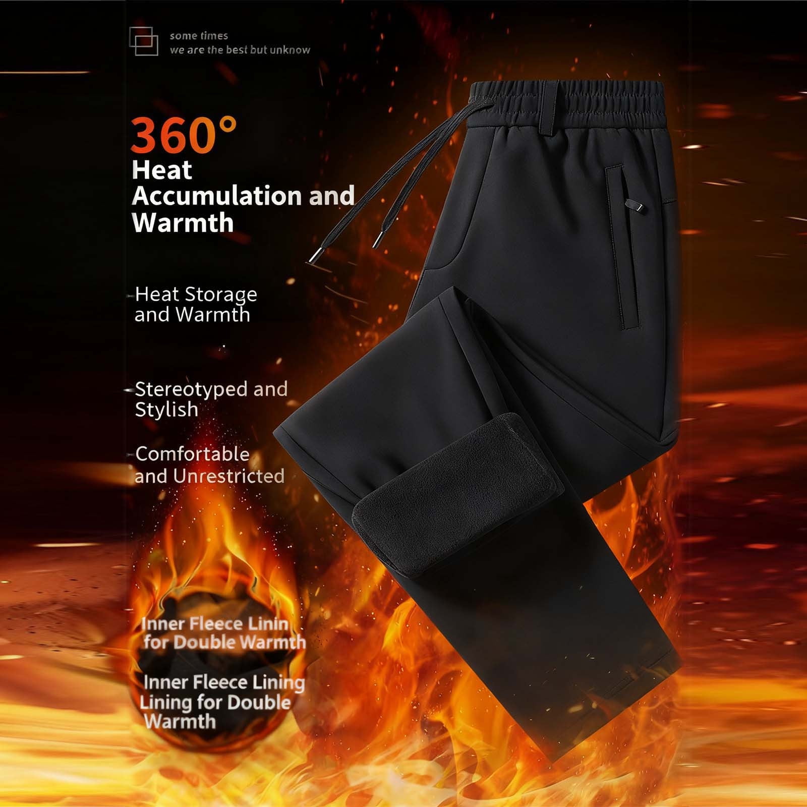 Ahabrexf Sweatpants for Men,Men's Sweatpants Fleece Lined Zip Pockets ...