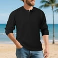 Ahabrexf Sweatshirts for Men,Men Solid Colors Laid-Back Half Button ...