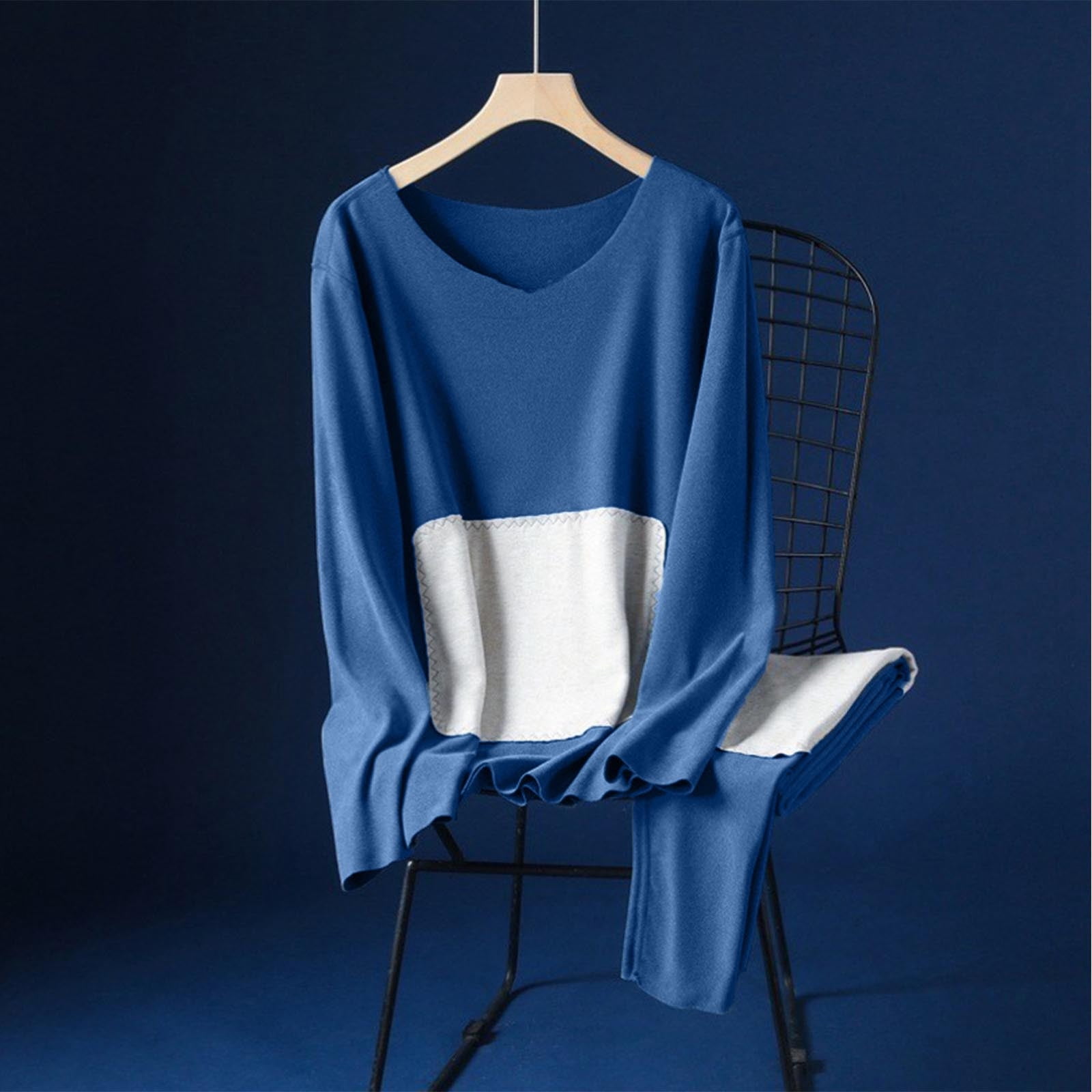 Ahabrexf Thermal Underwear for Men,Silk Patch Thickened V-Neck Long ...