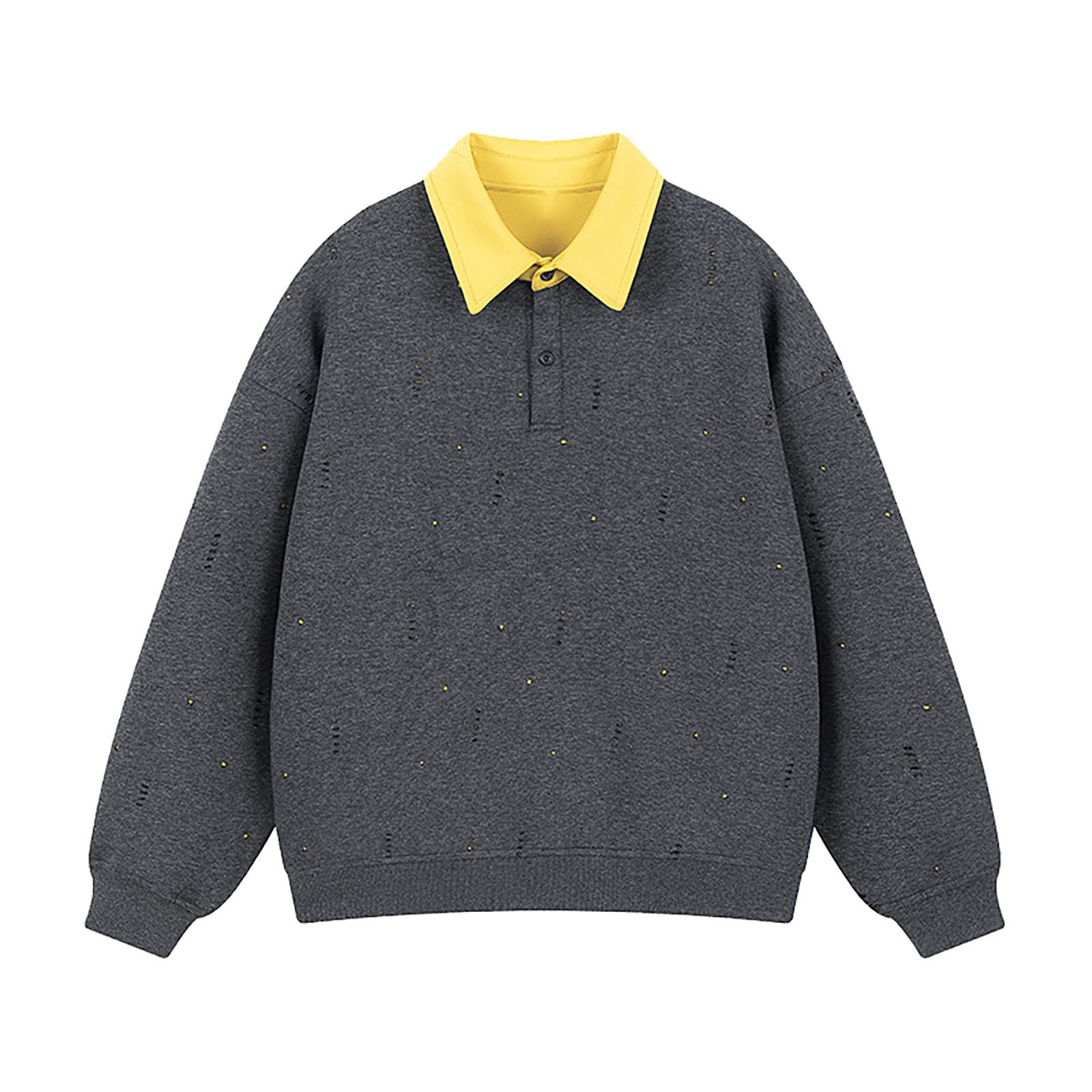 Ahabrexf Neck Tie for Men, Everyday Striped Collared Button Down Side ...