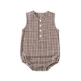 Ahabrexf Unbranded Baby Romper Sleeveless Button Closure Round Neck ...