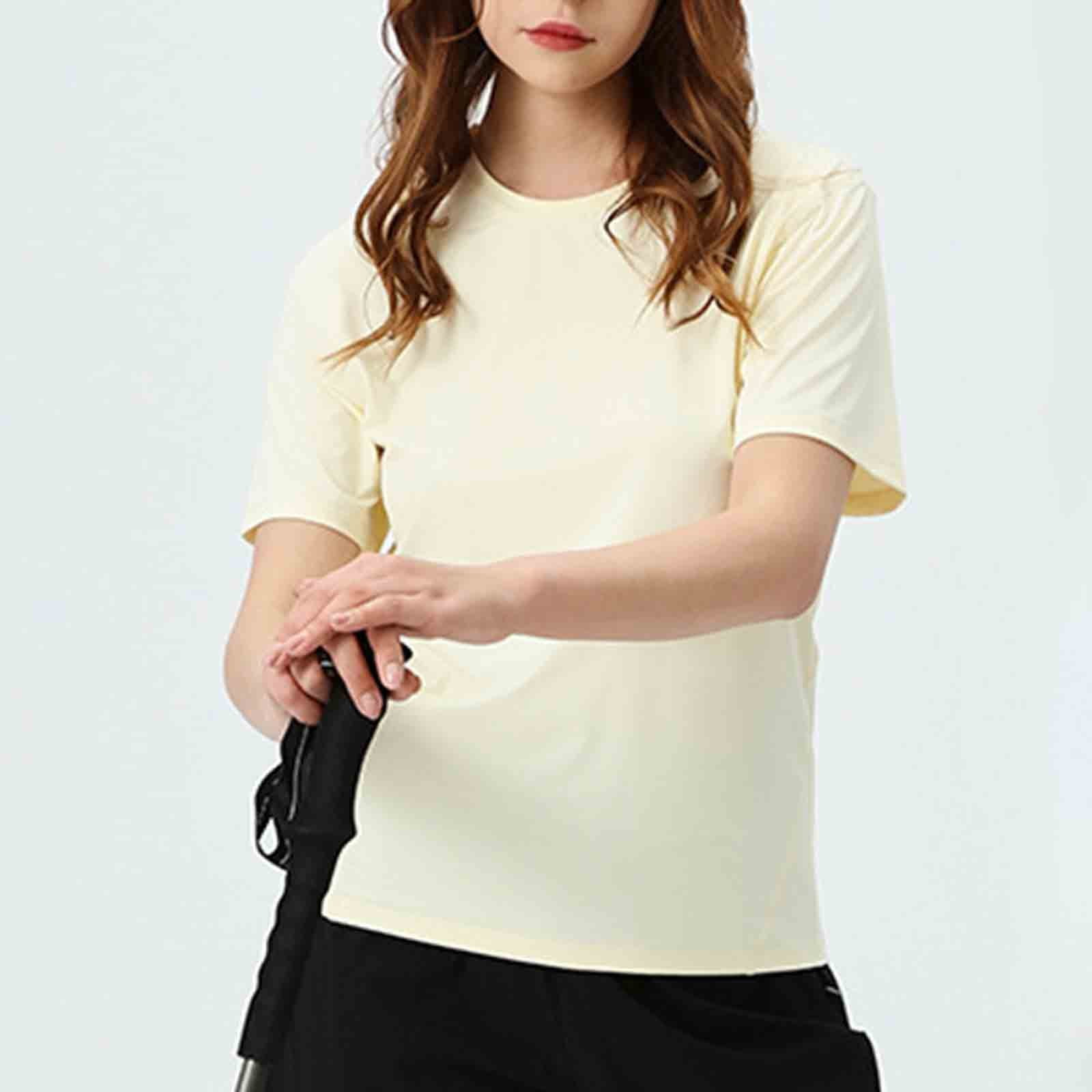 Ahabrexf Unisex T-Shirts for Women and Men, Soft Ice Silk Fitness Tee ...