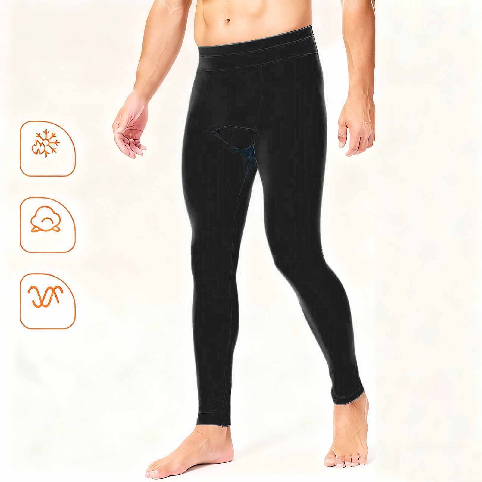 Ahabrexf Warm Pants for Men,Casual Straight Cylinder Leggings with ...