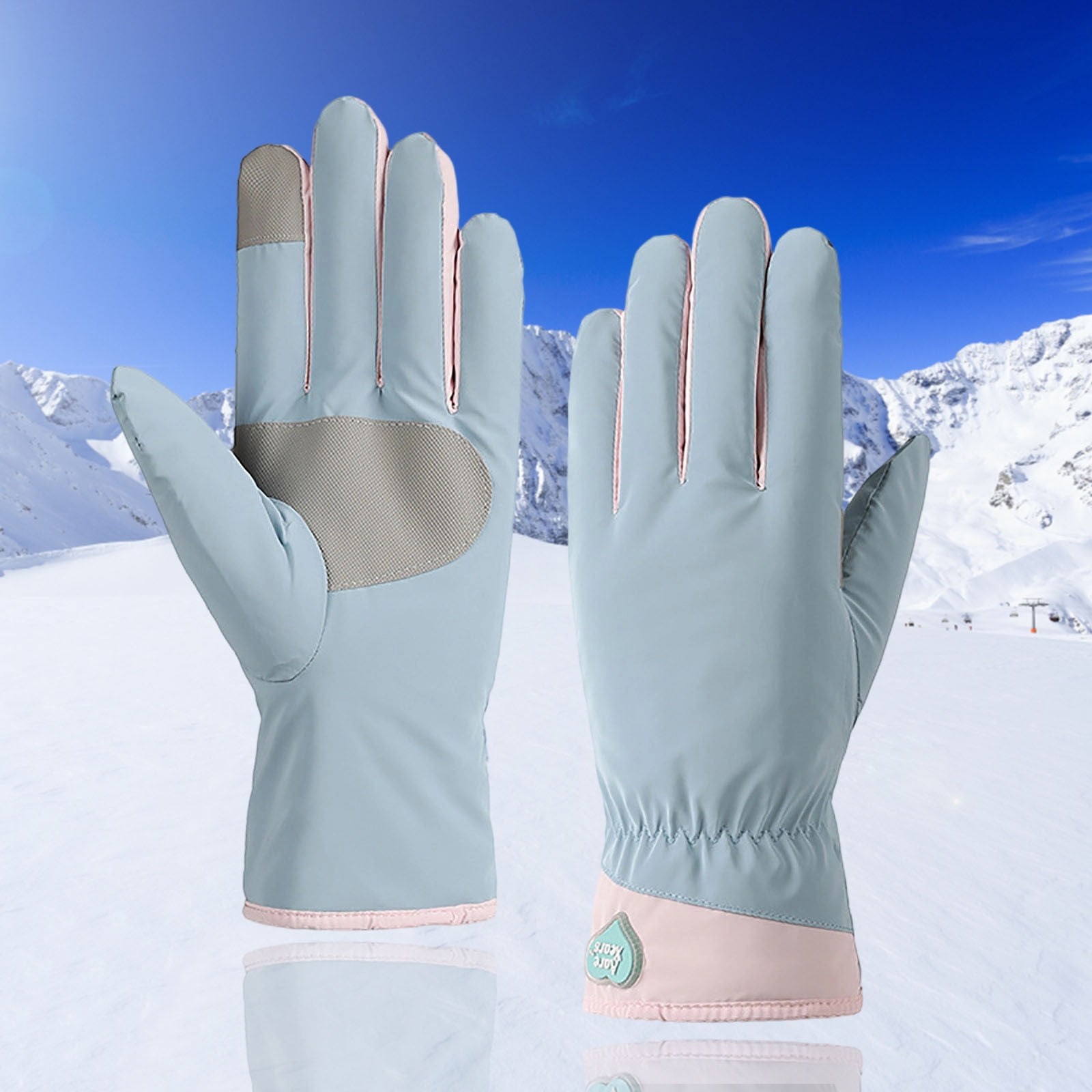 Ahabrexf Winter Gloves Touchscreen Gloves,Women's Warm Fleece-Lined ...