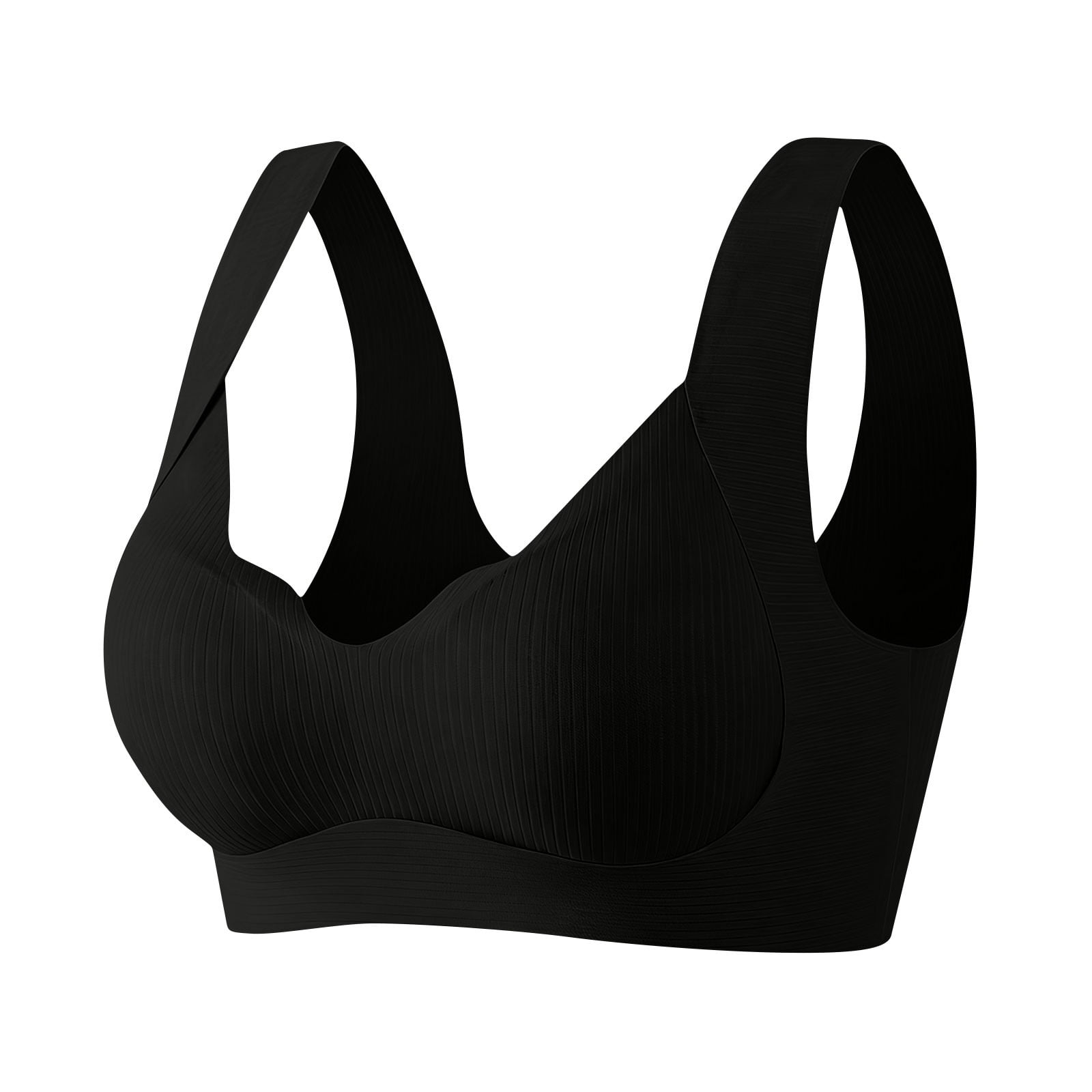 Ahabrexf Wireless Bras Suitable for Women Solid Color Soft Comfort ...