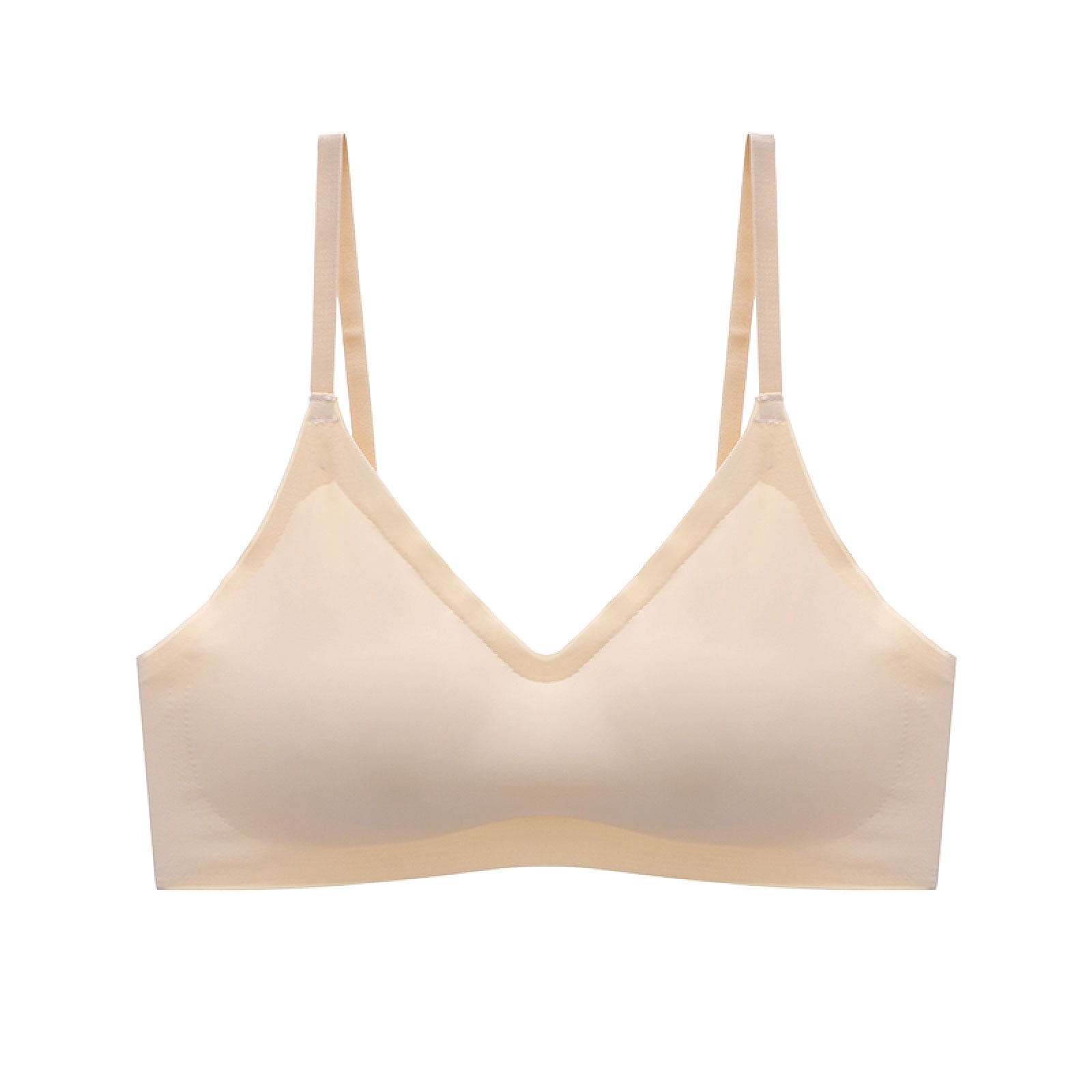 Ahabrexf Wireless Bras for Women, Plus Size C-Cup Floral Embossed ...