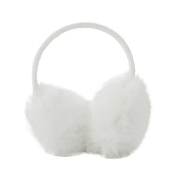Ahabrexf Woman's Solid Color Cute Winter Ear Protection Keep Warm Plush ...