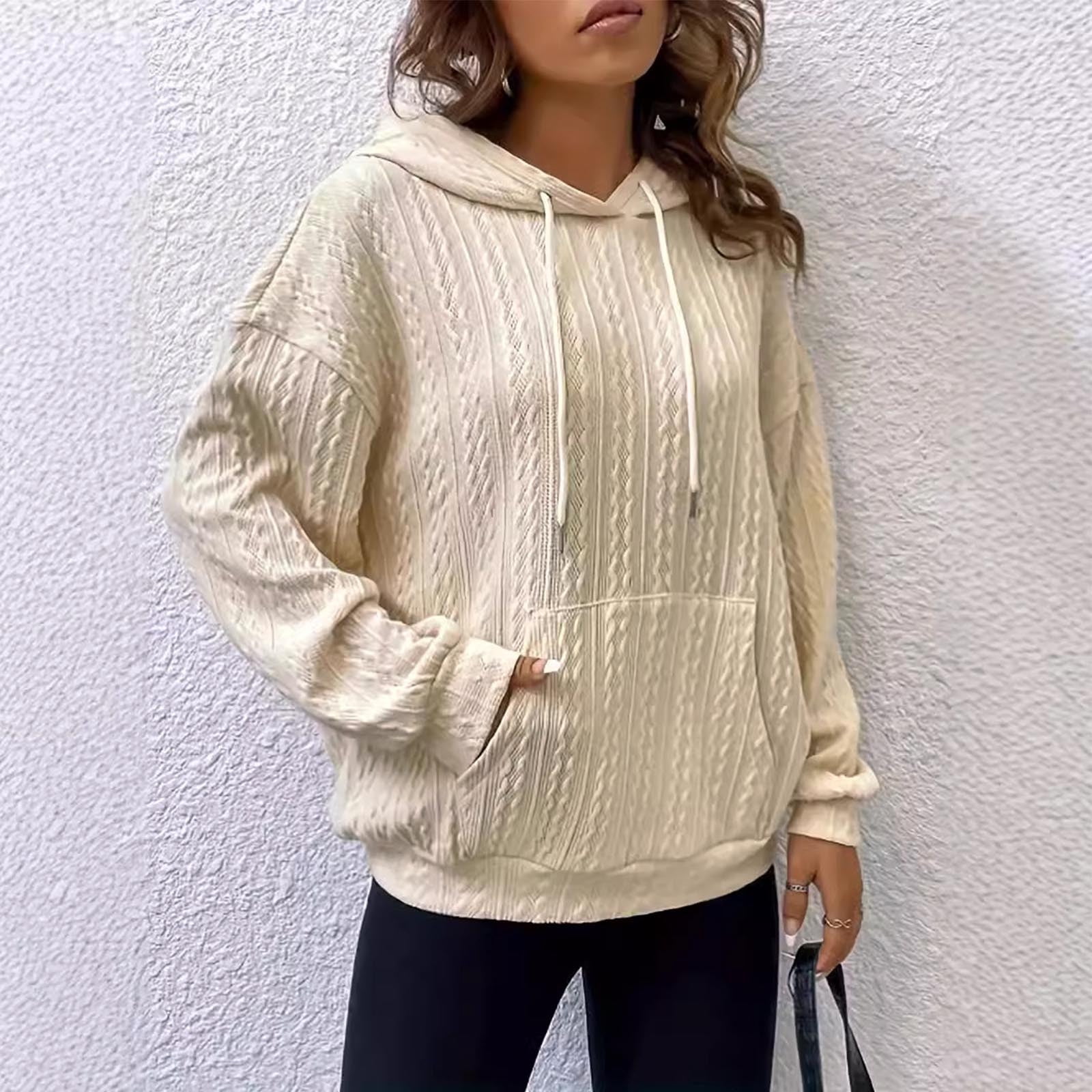 Ahabrexf Women'S Casual Tops Women'S Solid Color Pocket Blouses Long ...