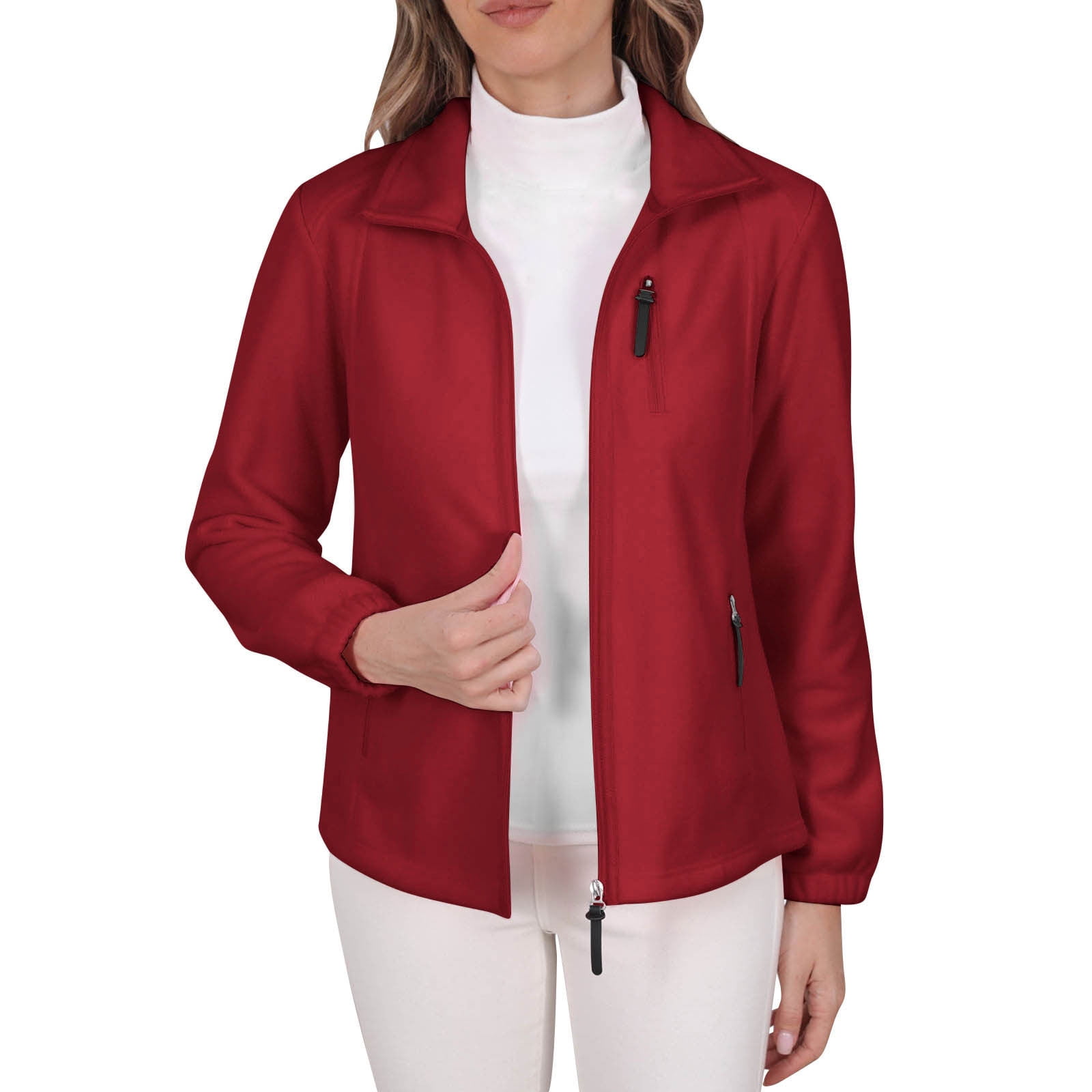 Ahabrexf Women'S Fleece Jacket Ladies' Casual Colored All-Purpose Full ...
