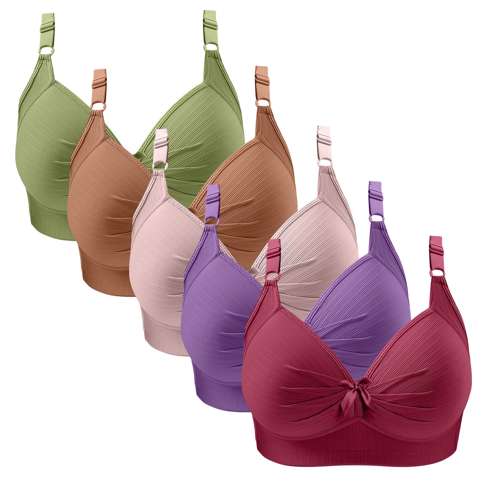 Ahabrexf Full Coverage Wireless Bras for Women Seamless Design with ...