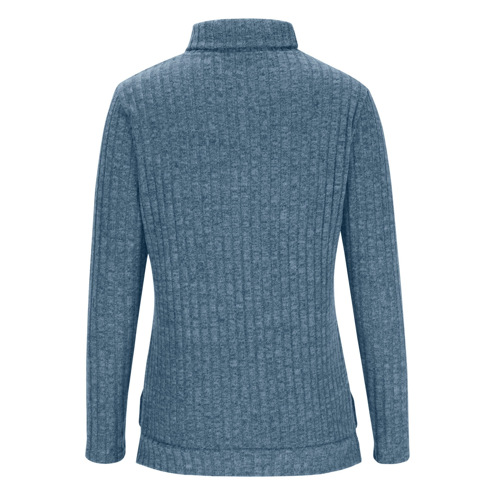 Ahabrexf Sweaters for Women, Casual Solid Pullover Round Neck ...