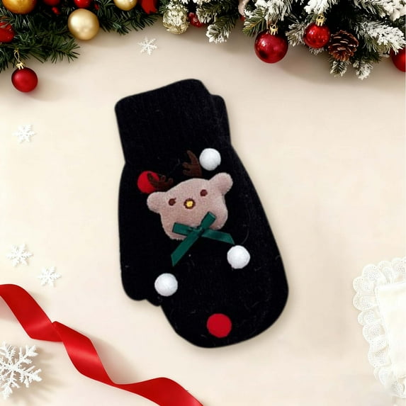 Ahabrexf Women's Gloves Winter,Warm Festive Accessories for Cold ...