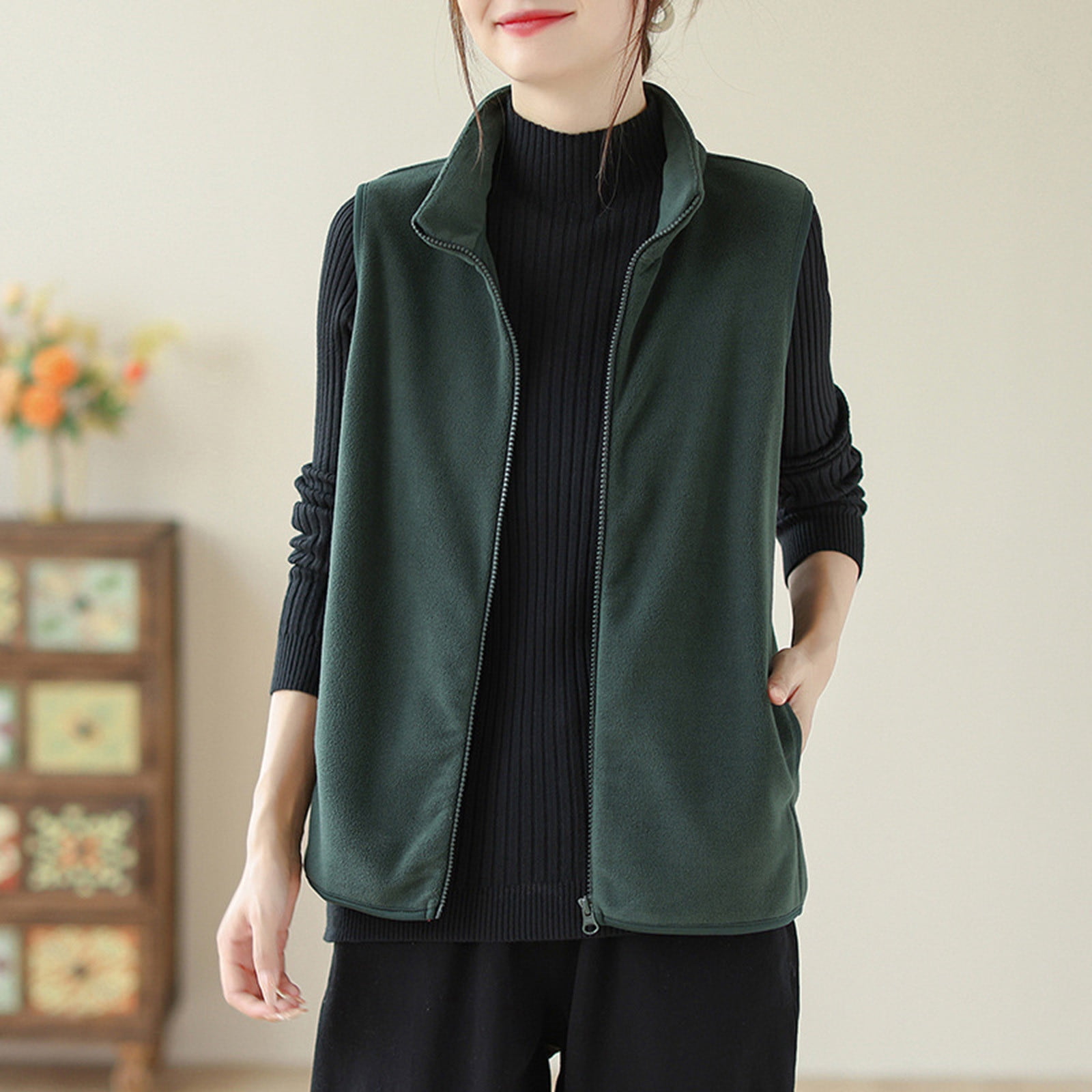 Ahabrexf Women's Parka Jacket,Women's Thick Toasty Zipper Outerwear ...