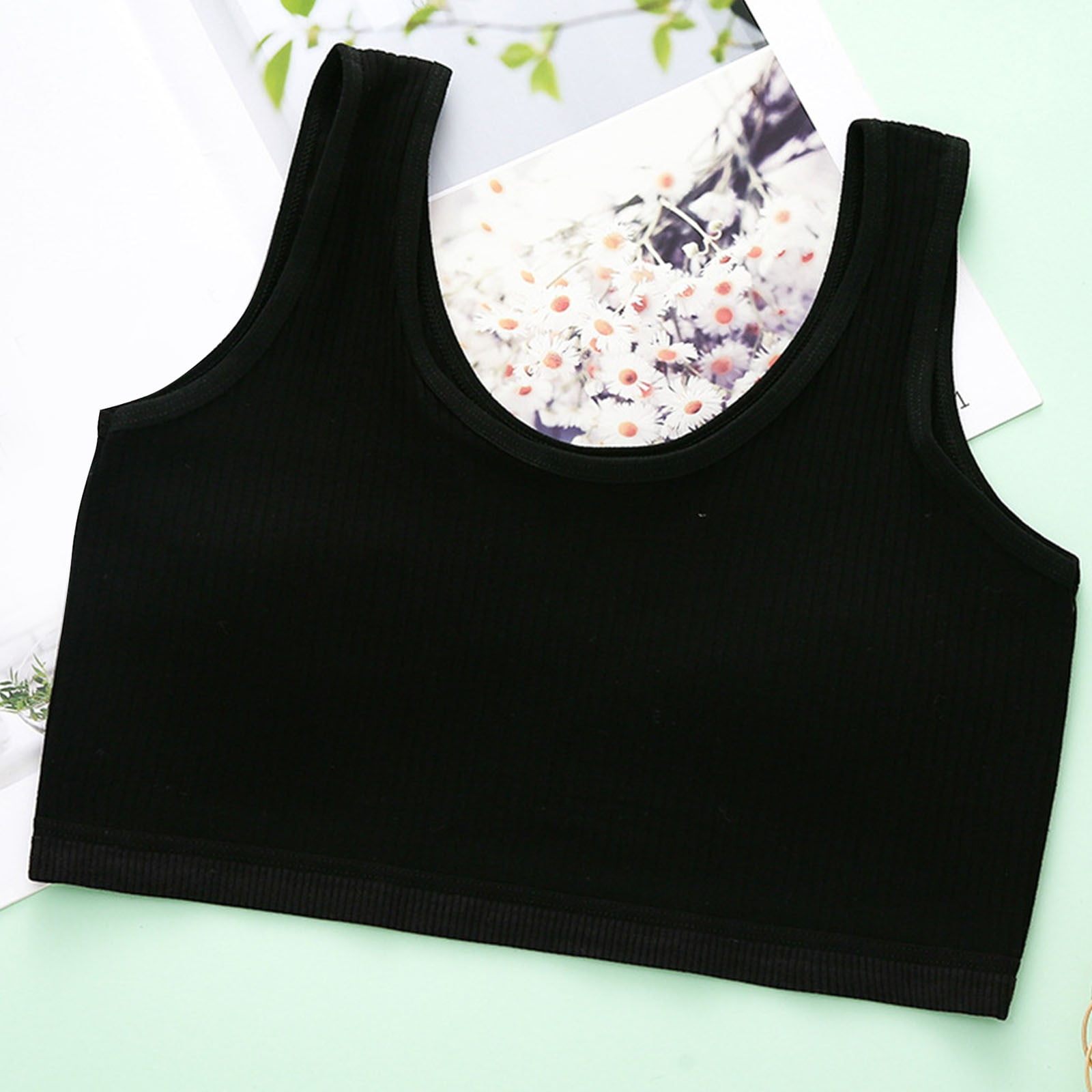 Ahabrexf Womens Bras Comfortable, Solid Color Camisole for School and ...