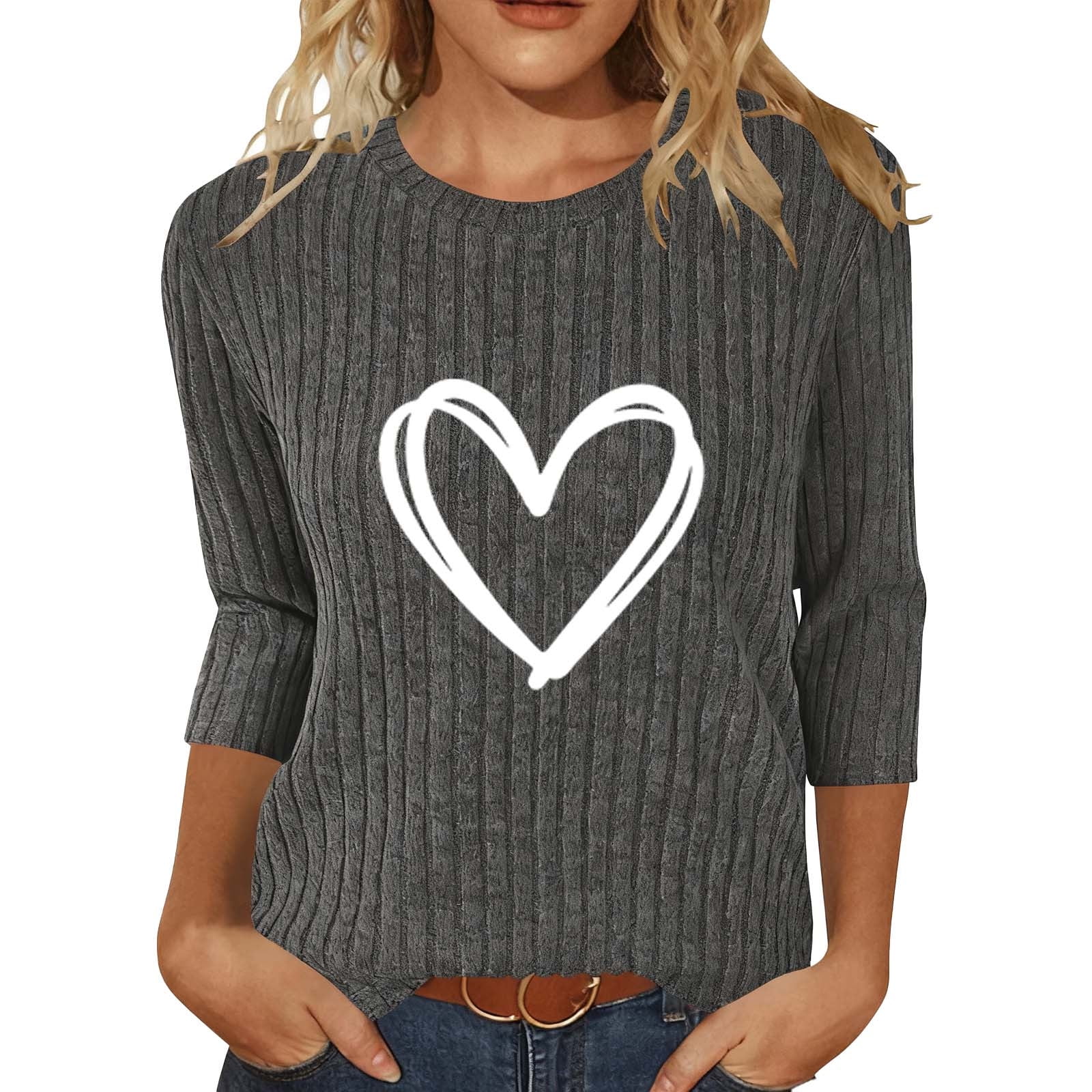 Ahabrexf Women's Shirts and Blouses,Women‘S Laid-Back Printing Round ...