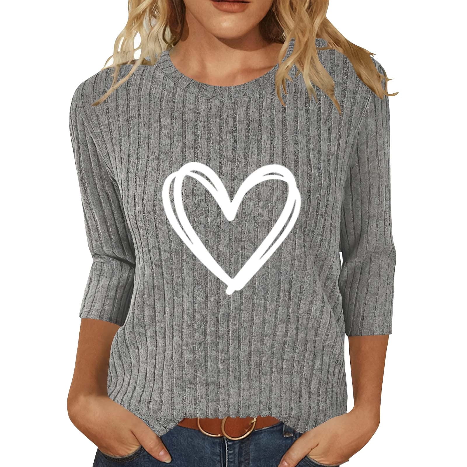 Ahabrexf Women's Shirts and Blouses,Women‘S Laid-Back Printing Round ...