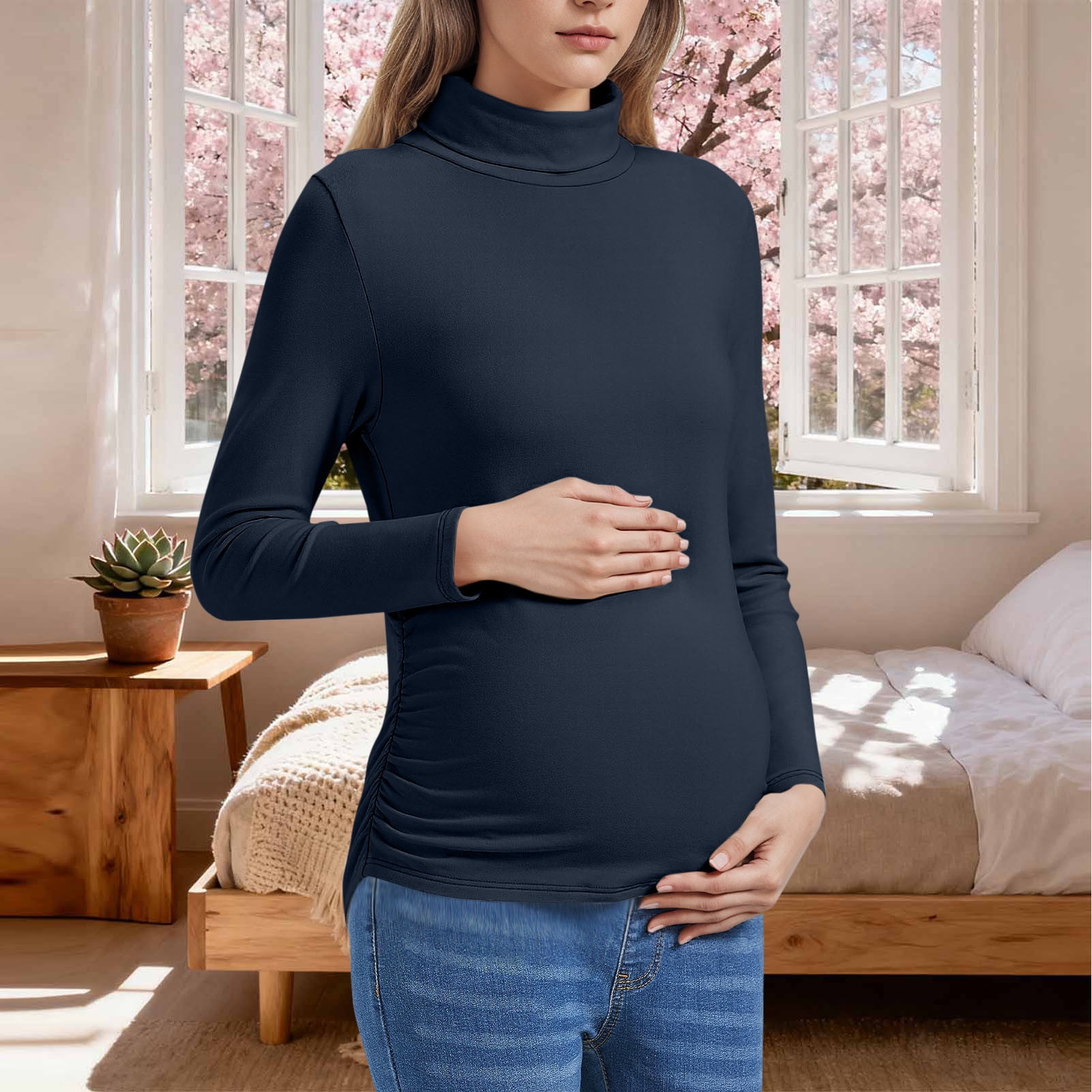 Ahabrexf Women's Shirts Summer,Women's Cosy Maternity Clothing Loose ...