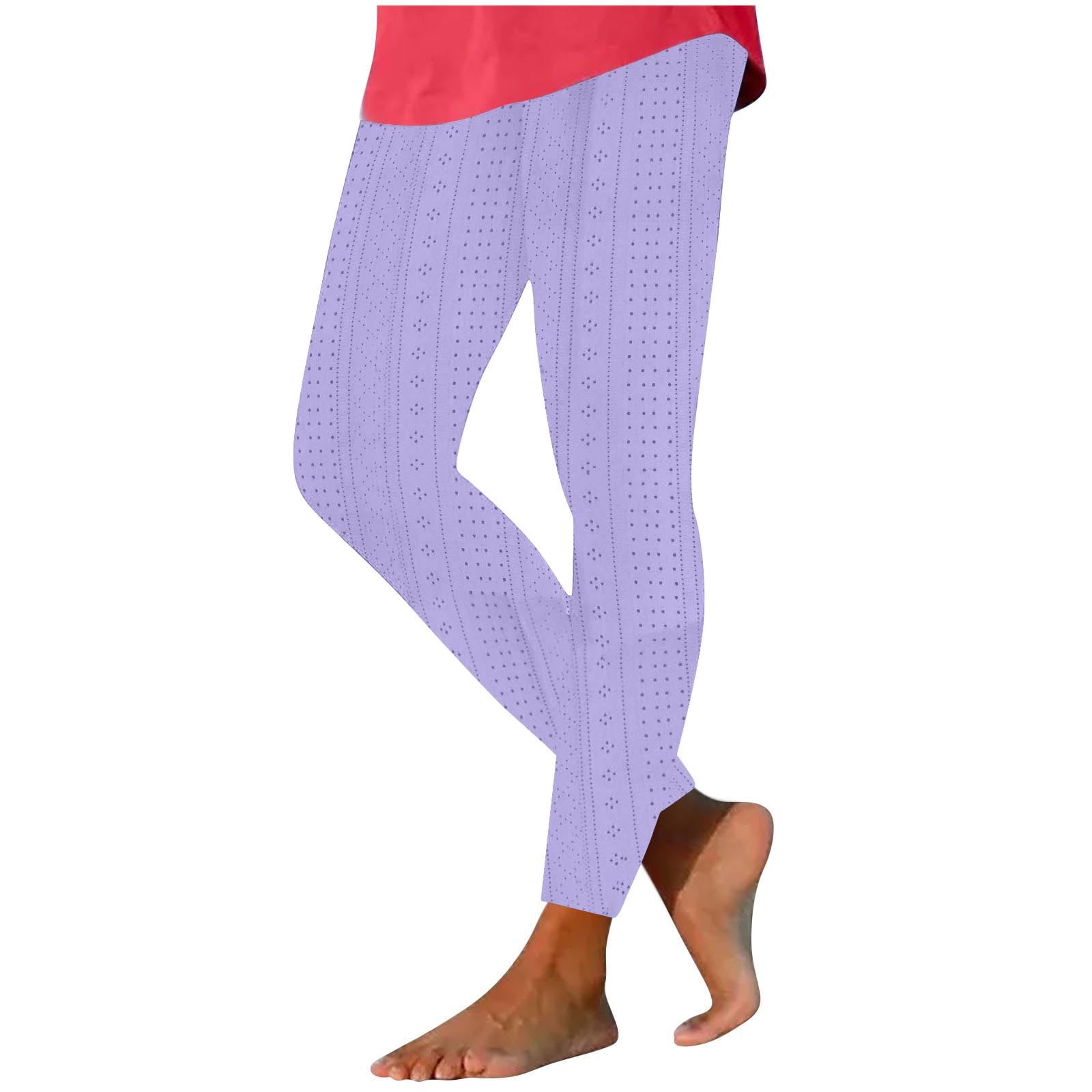 Ahabrexf Women's Solid Color Lock Base Yoga Pants Can Be Worn As Long ...