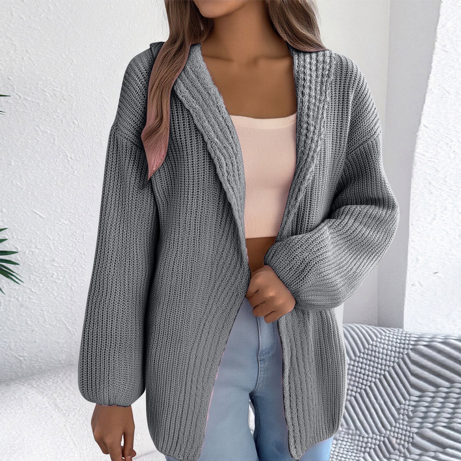 Womens Summer Tops, Long Sleeve Pocket Cardigan Shirt Loose Casual ...