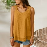 Ahabrexf Women's Tank Tops, Sleeveless Flattering Boho Summer Top with ...