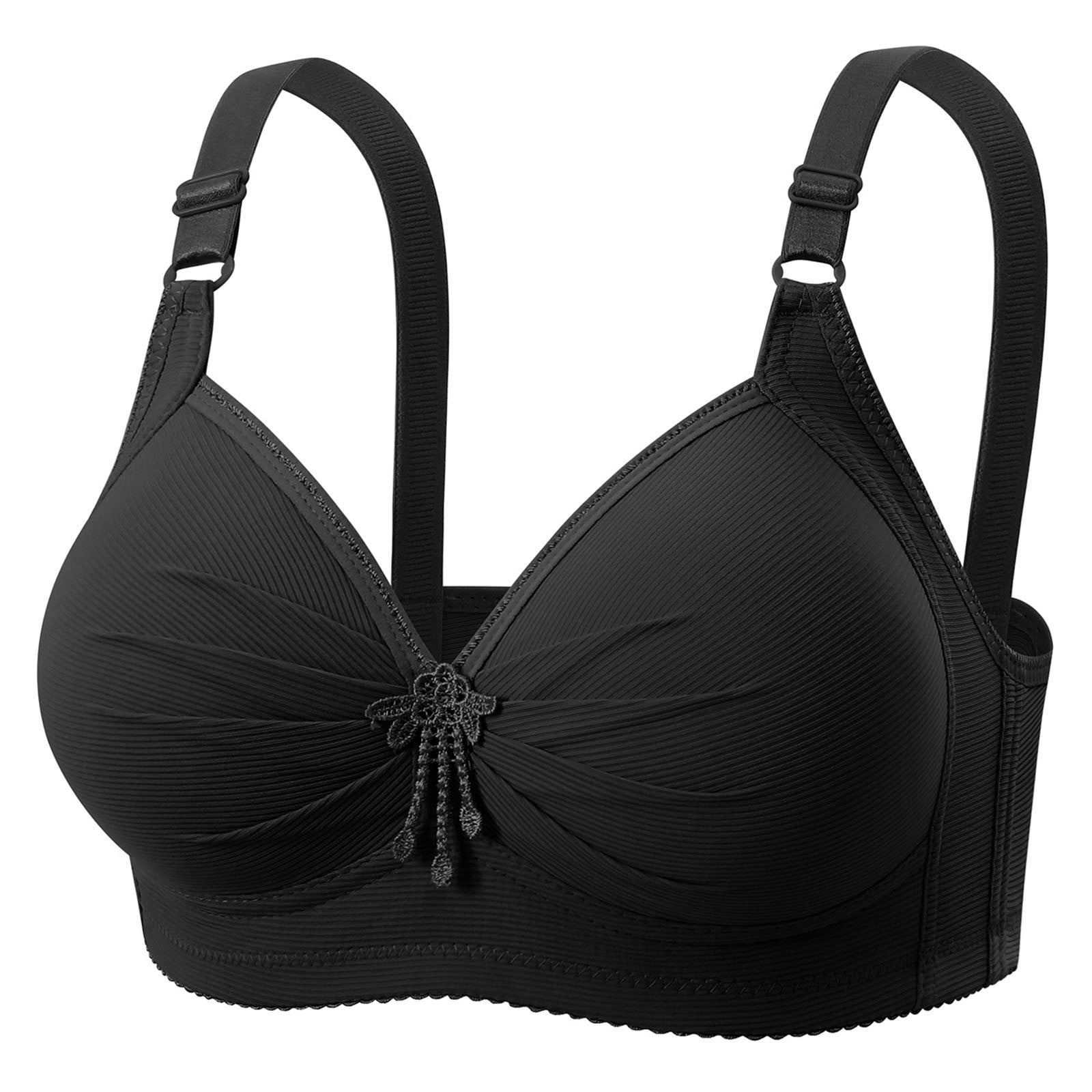 Ahabrexf Women's Underwear and Bras, Floral Print Front Closure ...