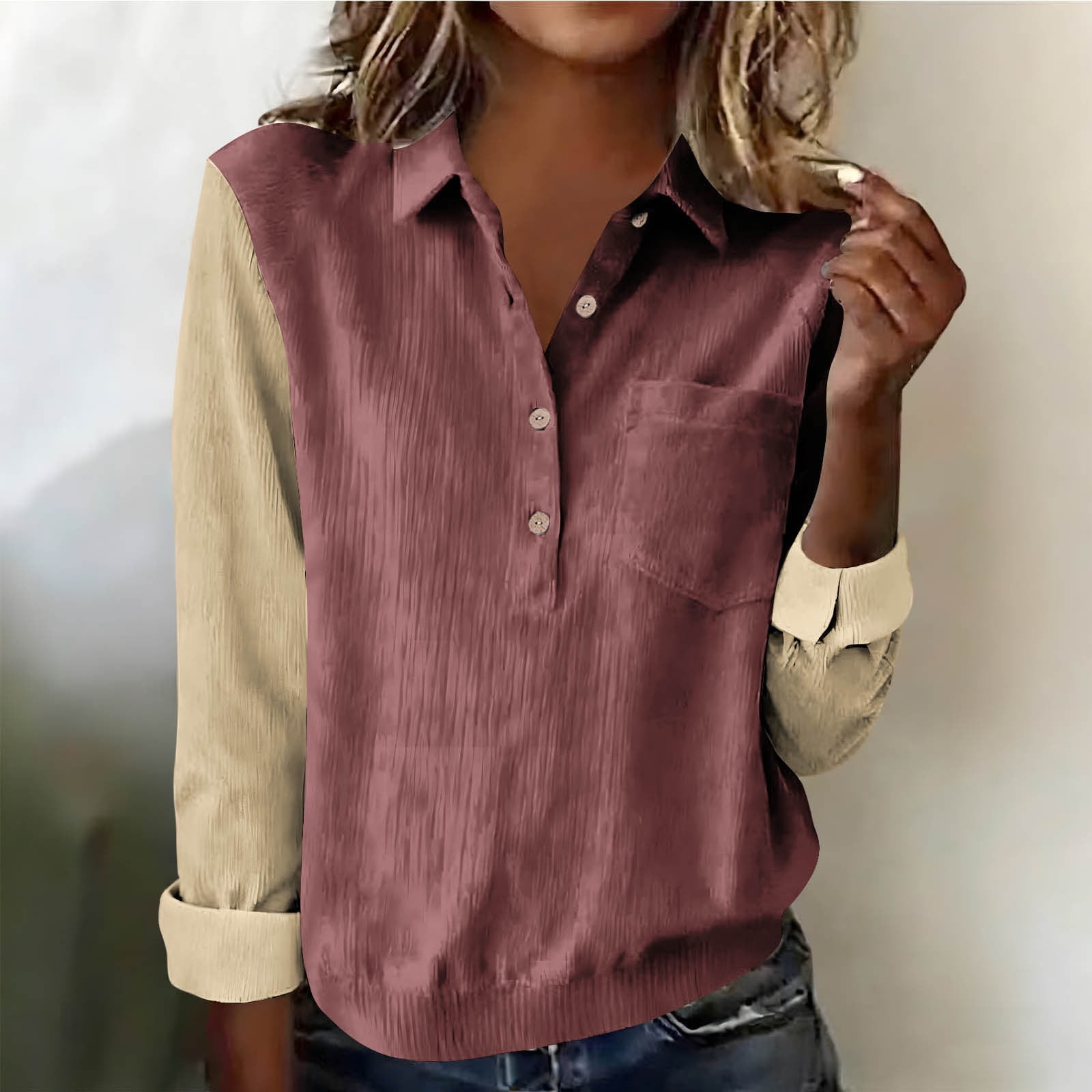 Ahabrexf Women's Winter Coats, Fashionable Long Sleeve Lapel Cardigan ...