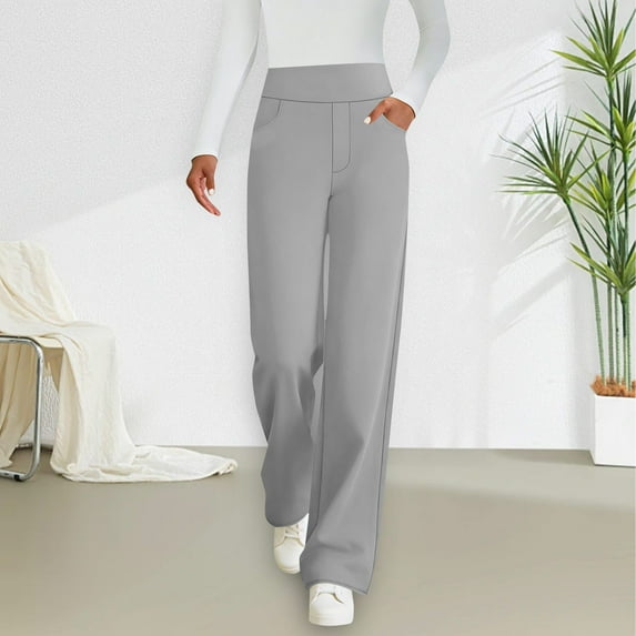 Ahabrexf Womens Sweat Pants, Casual Solid Color Elastic Waist Lounge ...