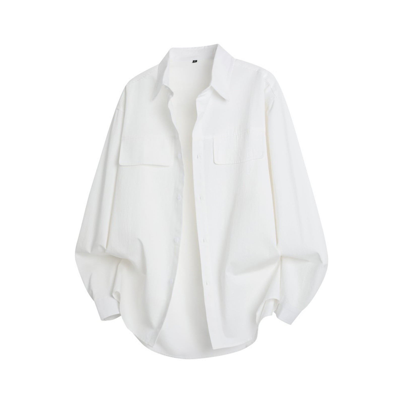 Ahabrexf Work Shirts for Men, Classic Button-Down Collar Long Sleeve ...